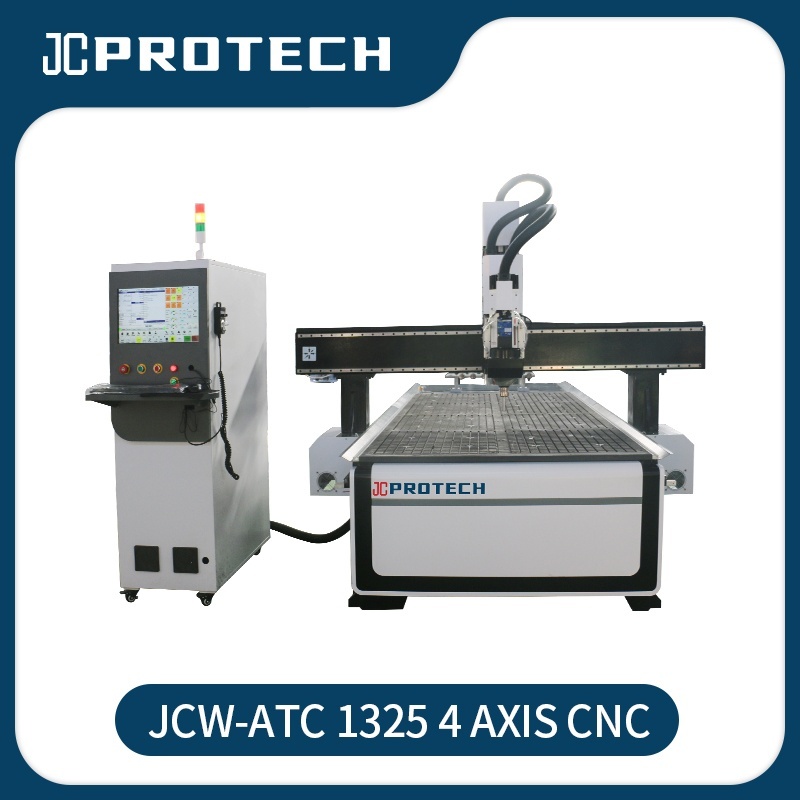 4 Axis Cnc Router ATC Machine with Spindle Swing Function