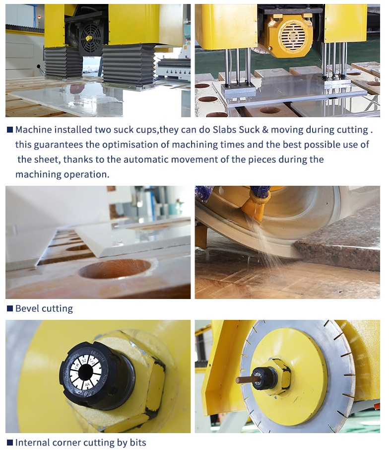 Stone Factory Marble CNC Cutting Machine with Jib Crane